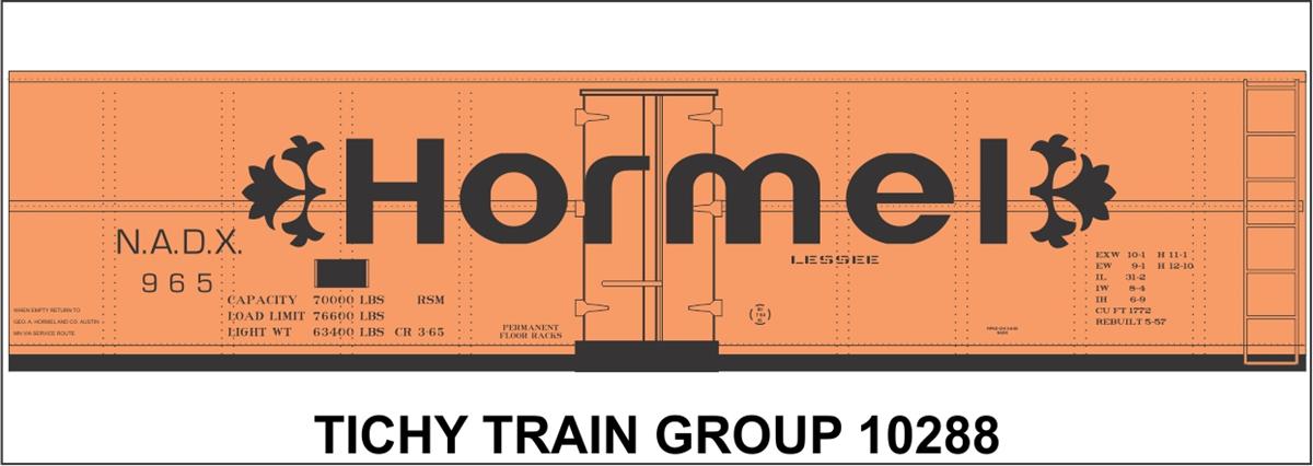 #10288-6N HORMEL 40' STEEL REEFER DECAL 6 SETS