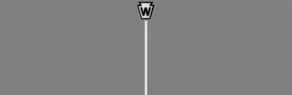 #8296 PRR KEYSTONE WHISTLE POST